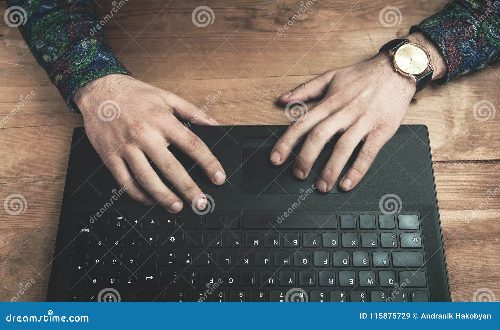 Man working on computer. stock image. Image of concept - 115875729