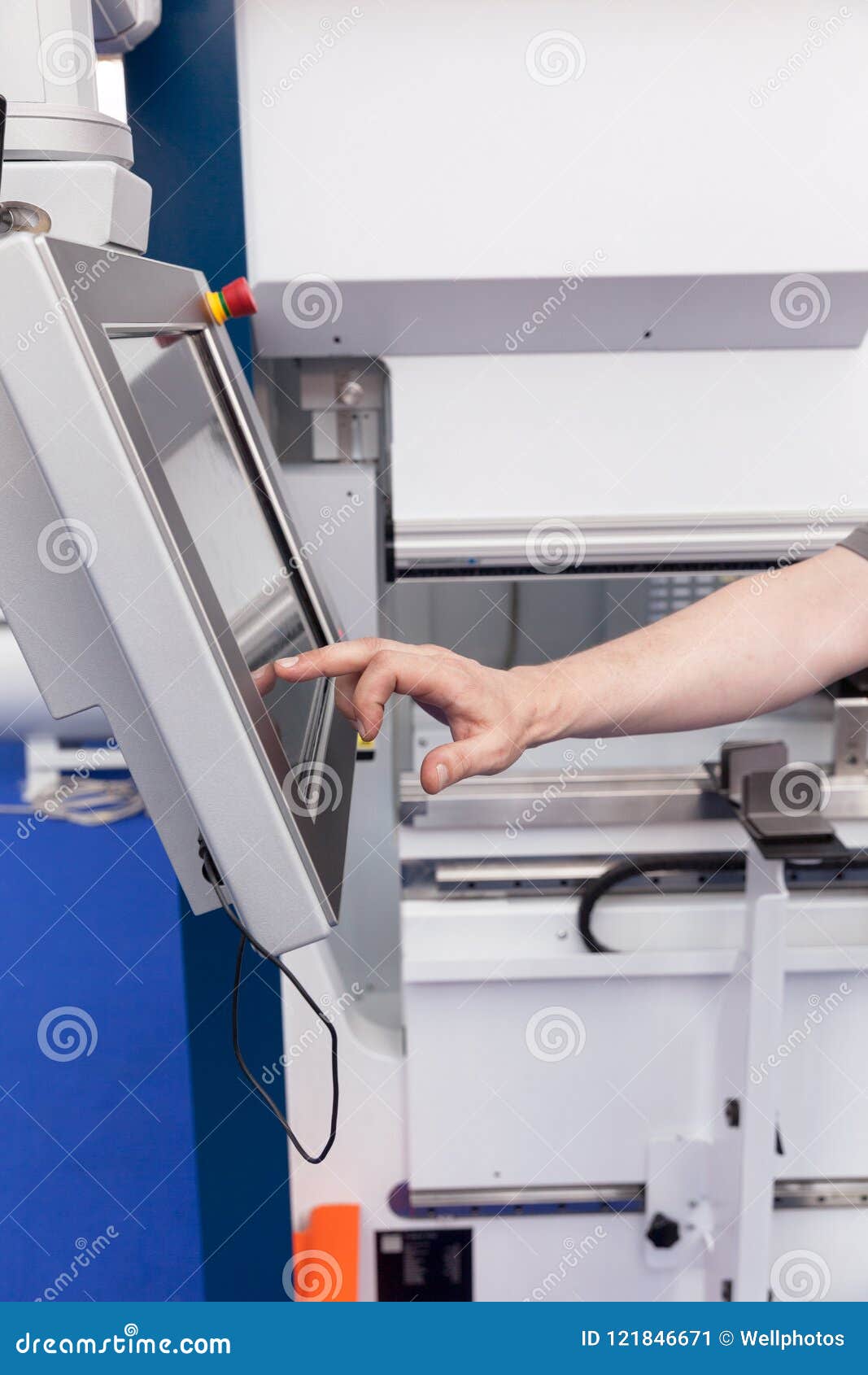 Operator Working at Programmable Machine Stock Image - Image of person ...