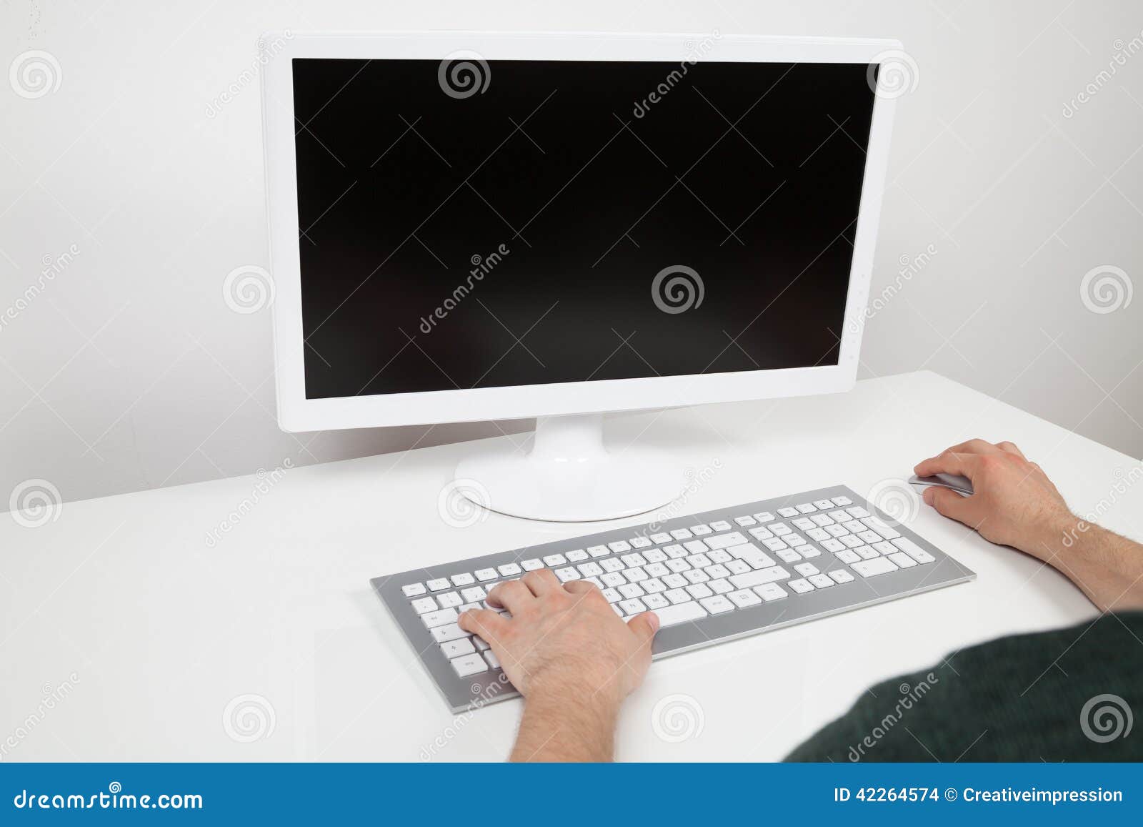 Man working on computer stock photo. Image of computer - 42264574