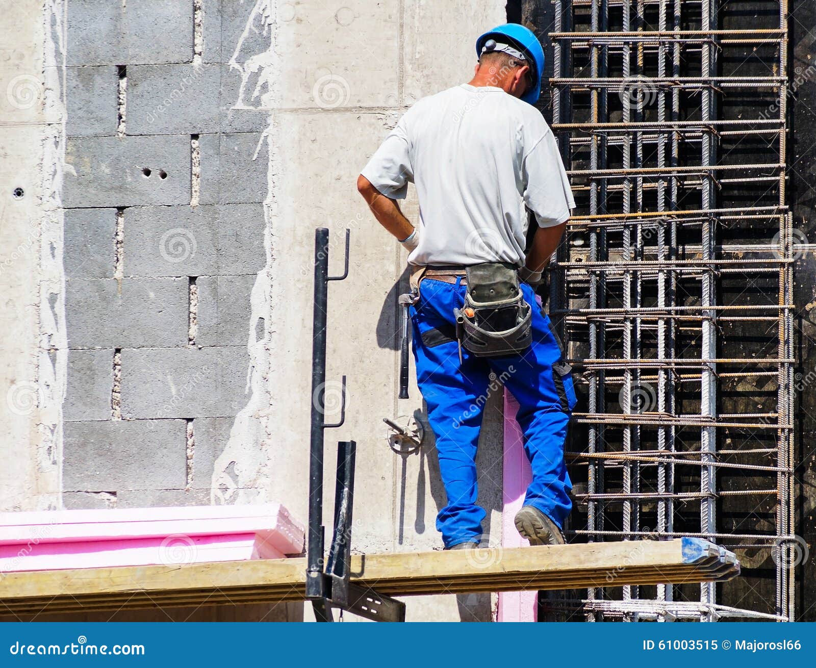 Man is Working at the Construction Site Stock Image - Image of industry ...
