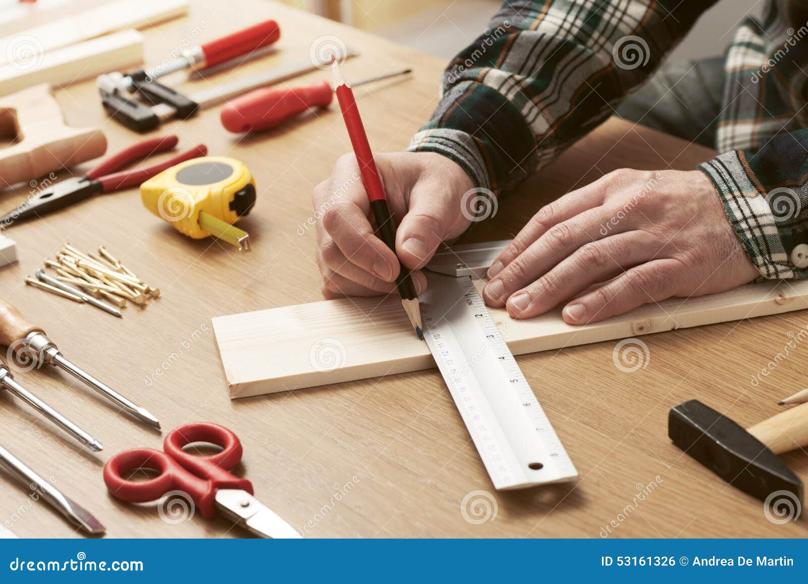 Man Working on a DIY Project Stock Photo - Image of home, craftsman ...