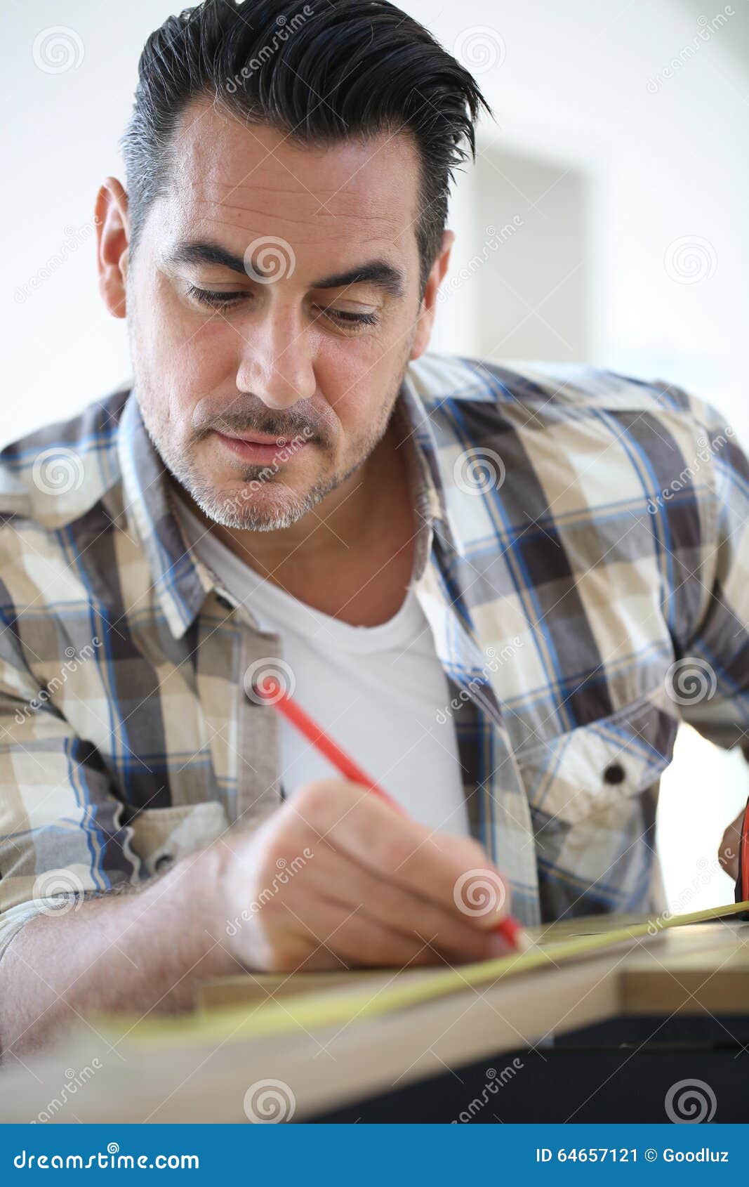 Man Working on Diy Projects at Home Stock Image - Image of projects ...