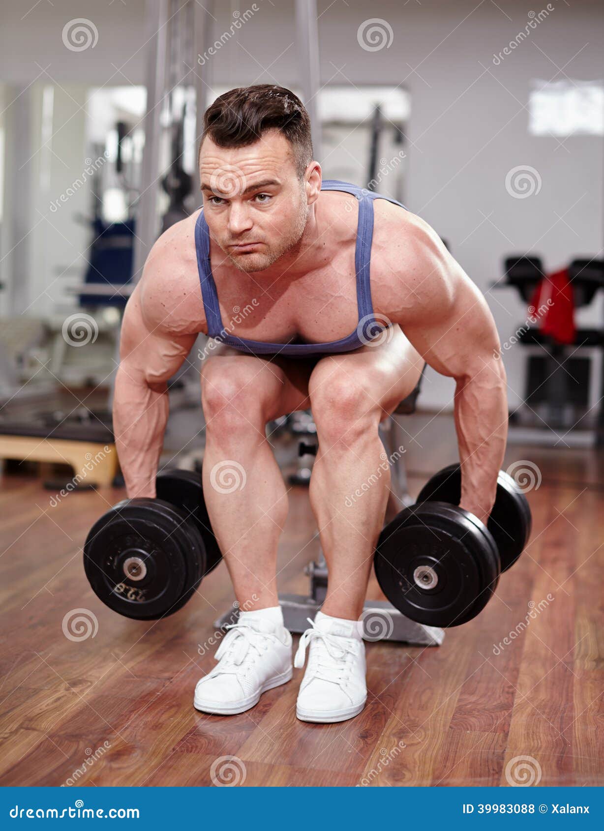 Man working with dumbbells stock photo. Image of lifestyle - 39983088