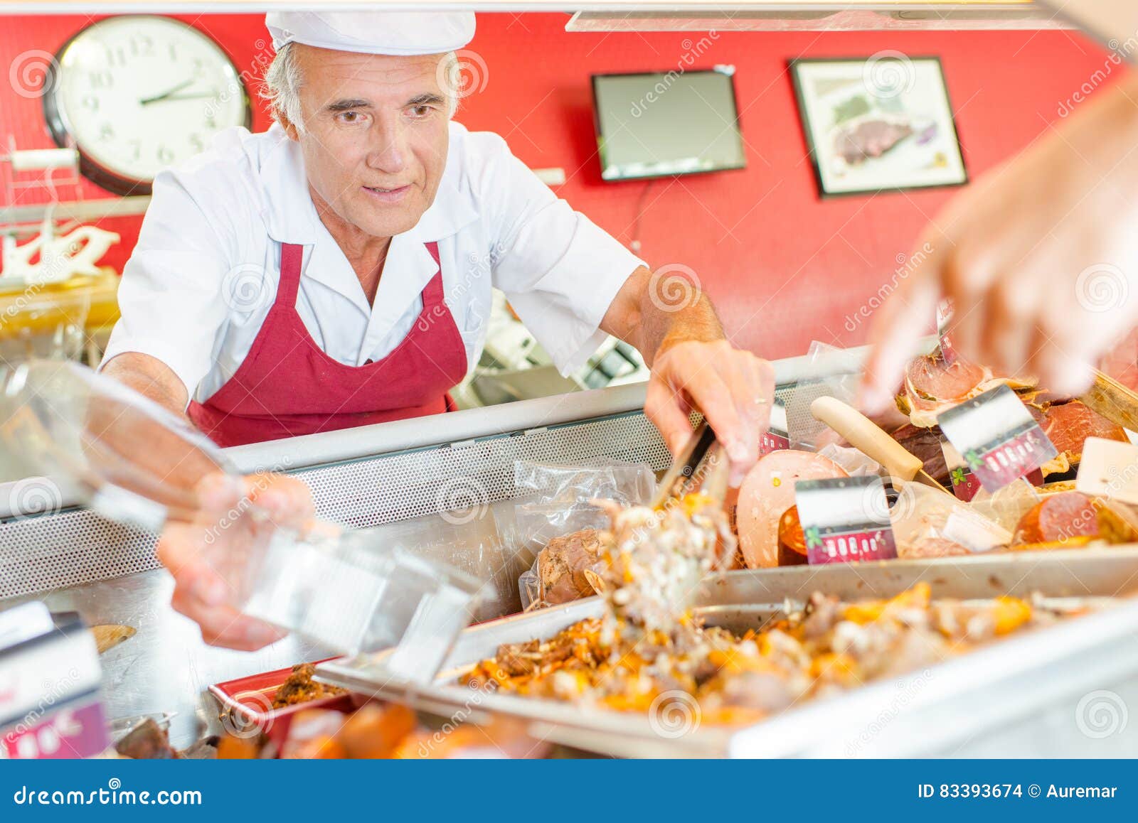 Man working on food stall stock photo. Image of restaurant - 83393674