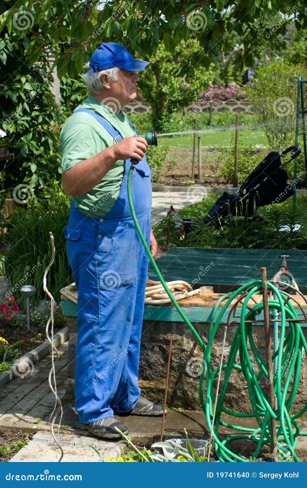 A Man Working in the Garden Stock Photo - Image of agriculture, mature ...