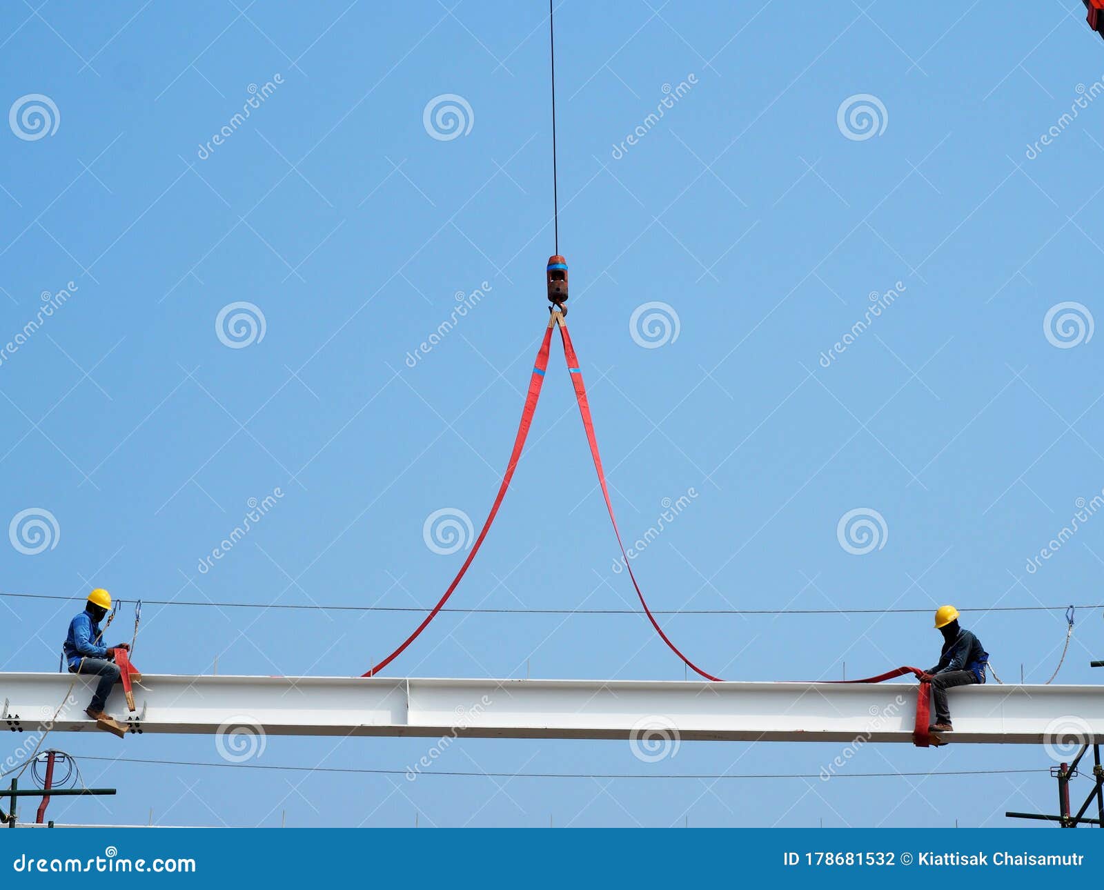 Man Working on the Working at Height on Construction Editorial ...