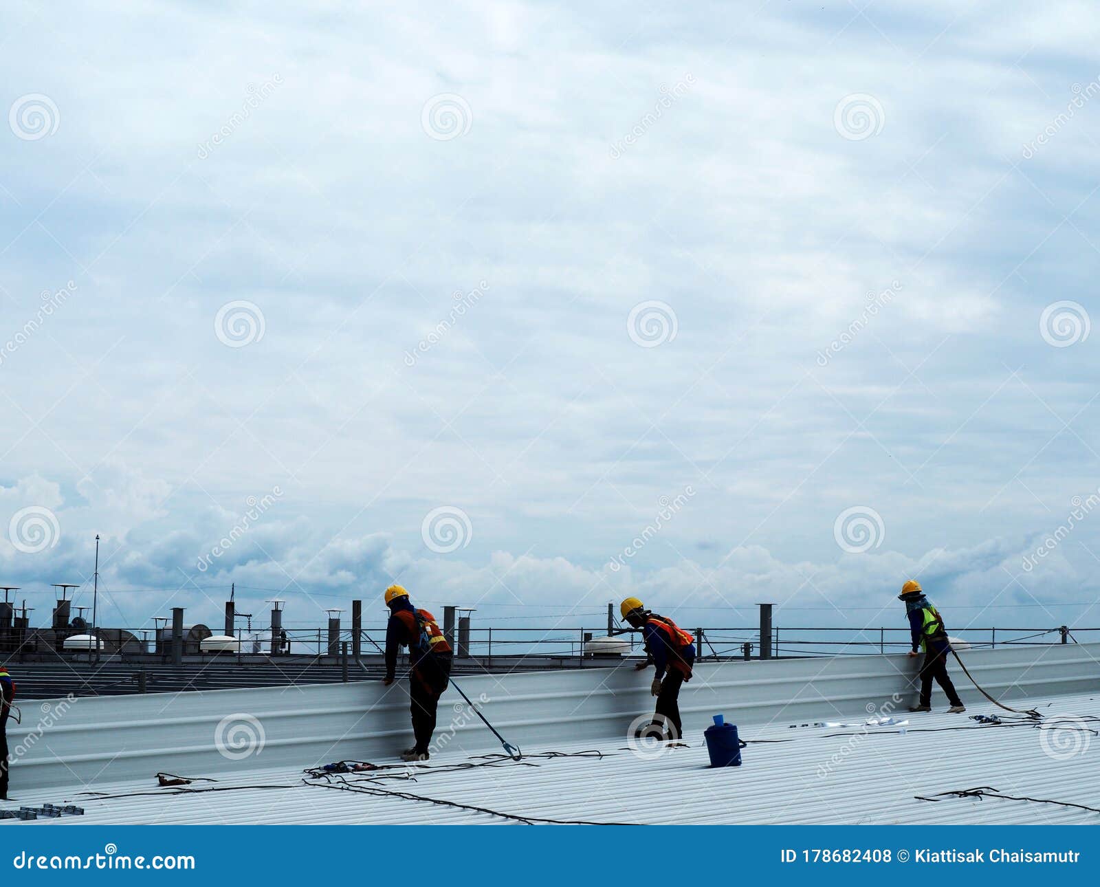 Man Working on the Working at Height on Construction Editorial Stock ...