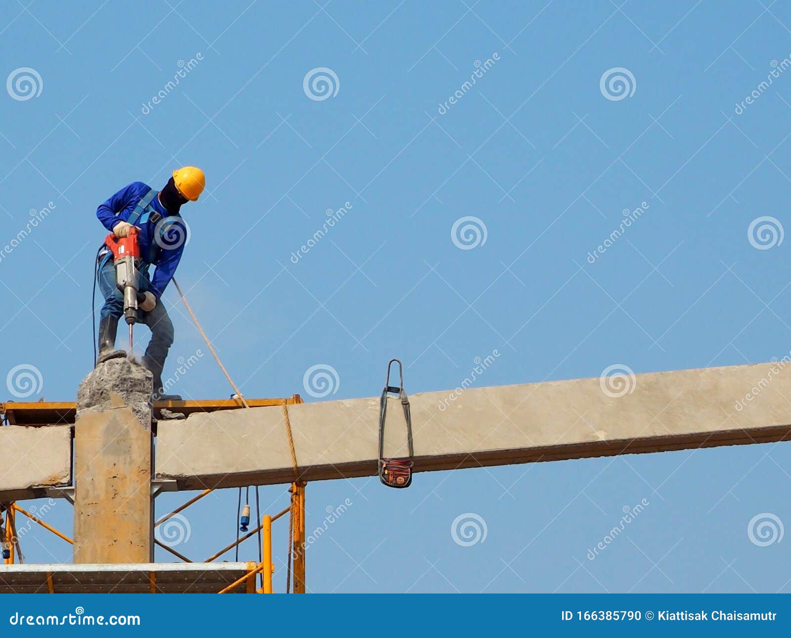 Man Working on the Working at Height Stock Photo - Image of heights ...