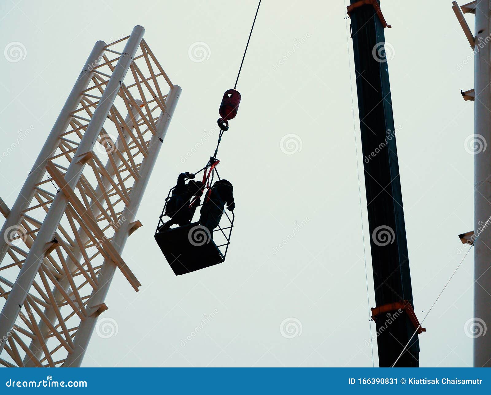 Man Working on the Working at Height Stock Image - Image of ambient ...