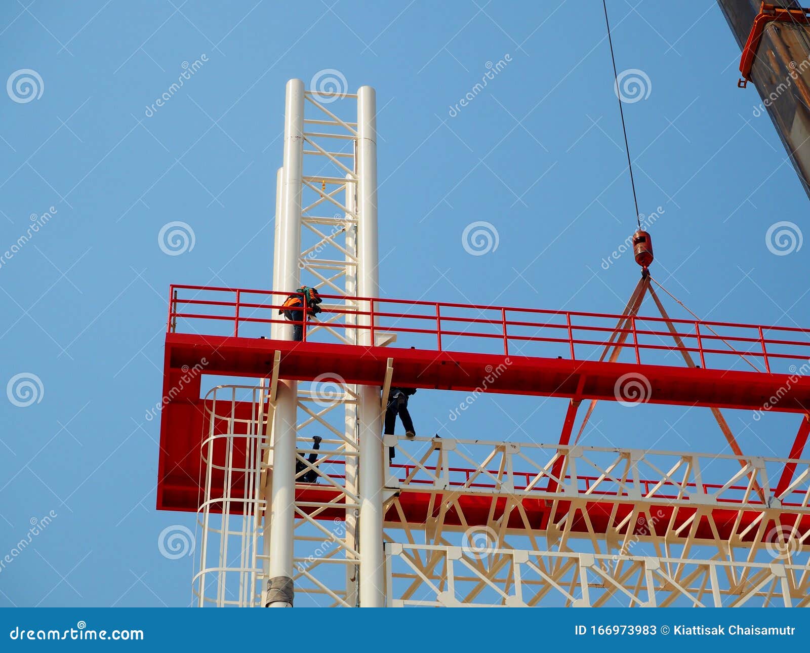 Man Working on the Working at Height Stock Image - Image of equipment ...