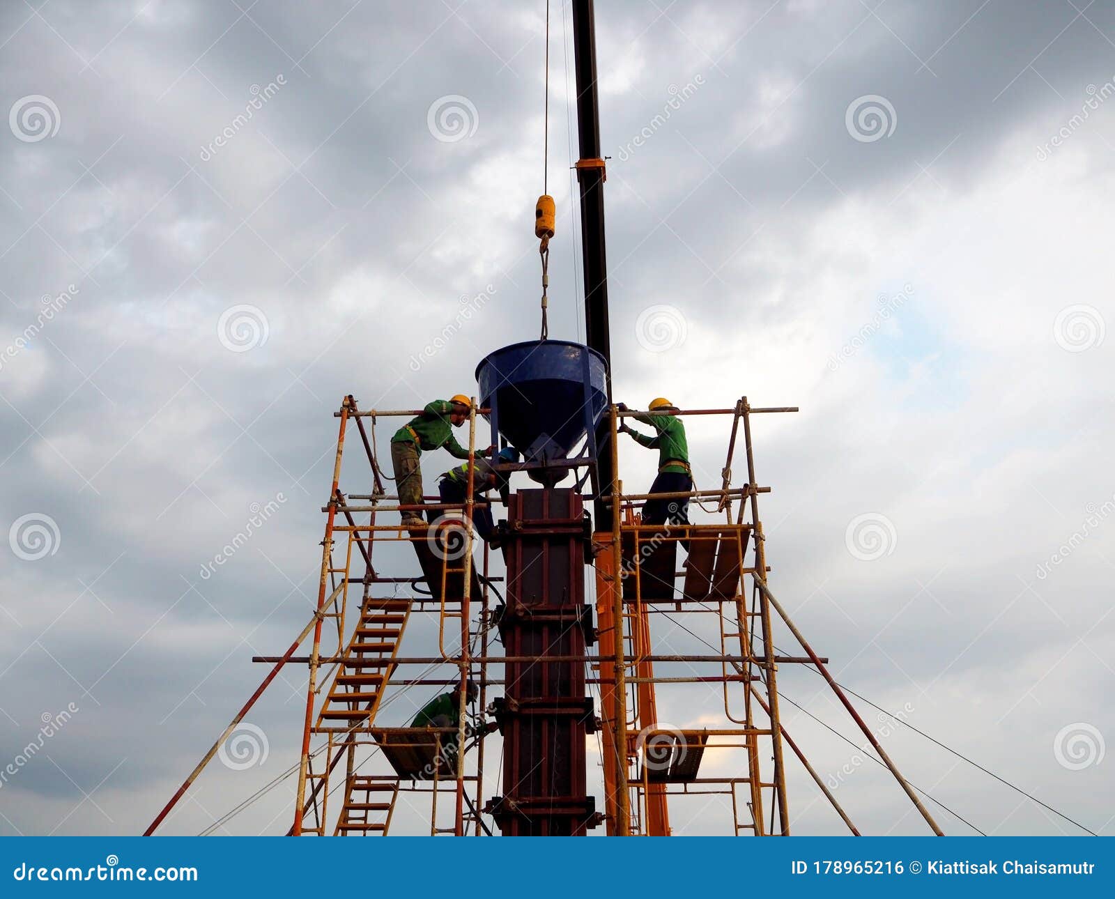 Man Working on the Working at Height Stock Photo - Image of project ...