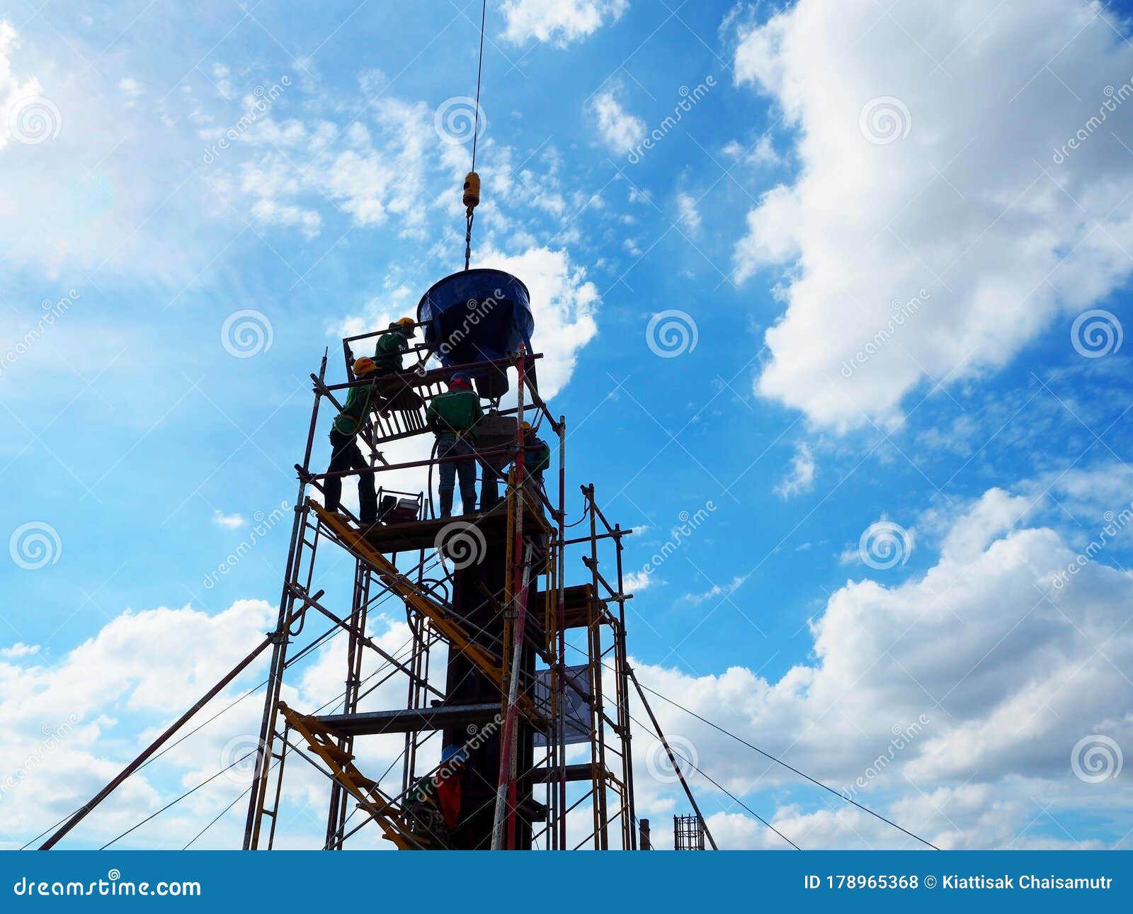 Man Working on the Working at Height Stock Photo - Image of worker ...