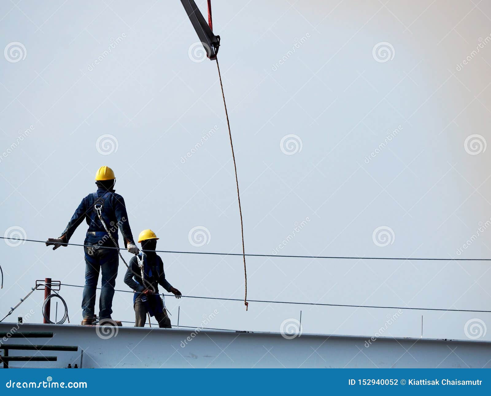 Man Working on the Working at Height Stock Photo - Image of industry ...