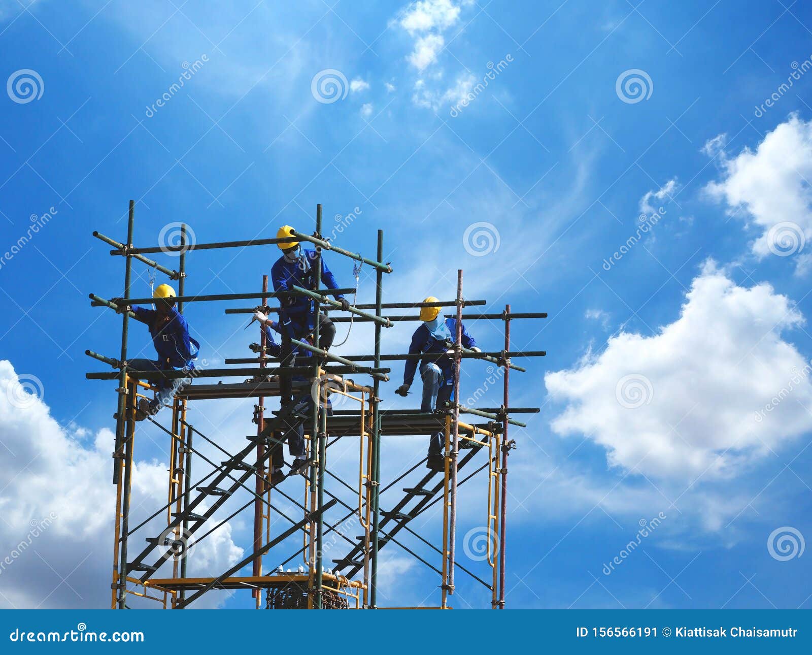 Man Working on the Working at Height Stock Image - Image of person ...