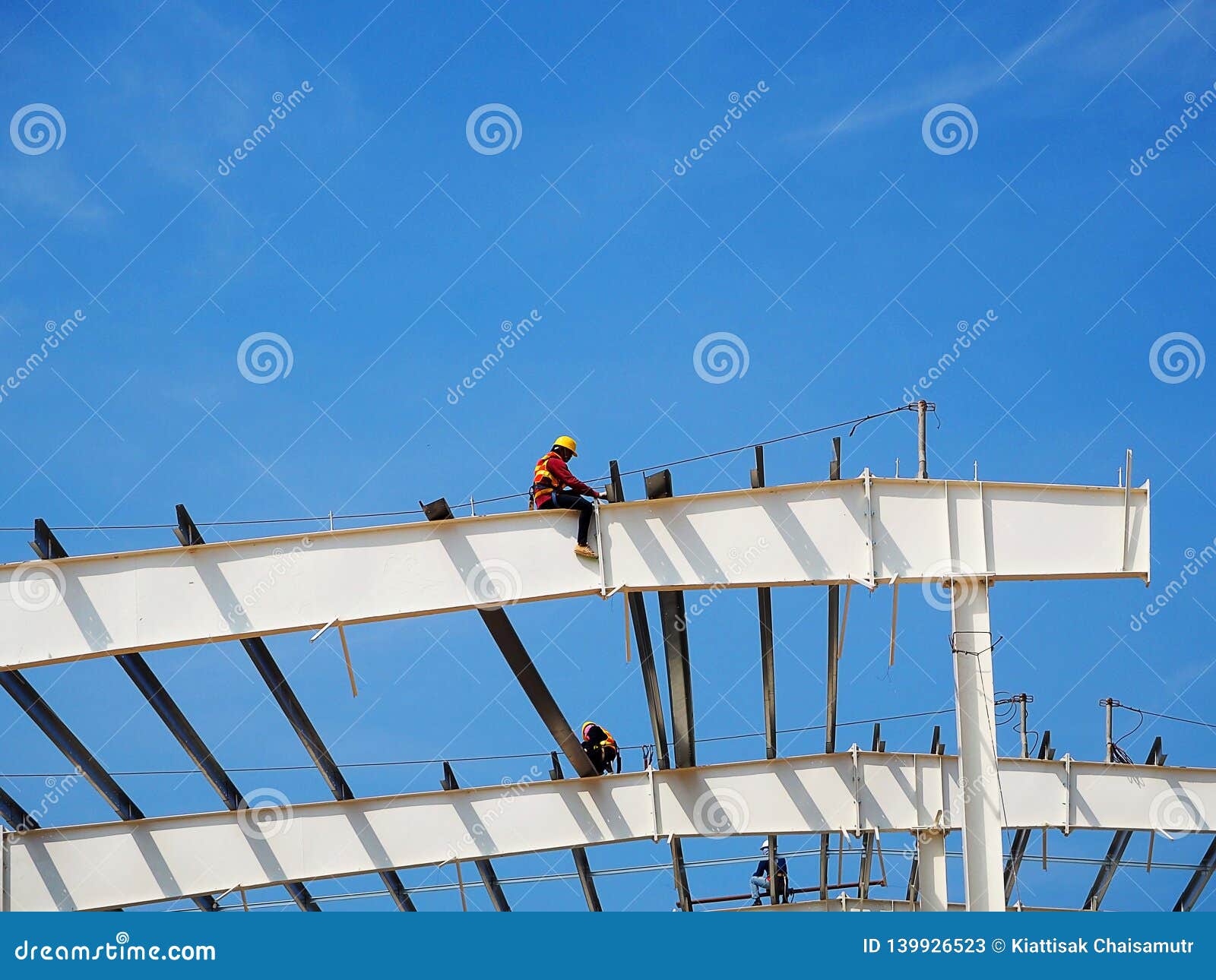 Man Working on the Working at Height Editorial Stock Photo - Image of ...