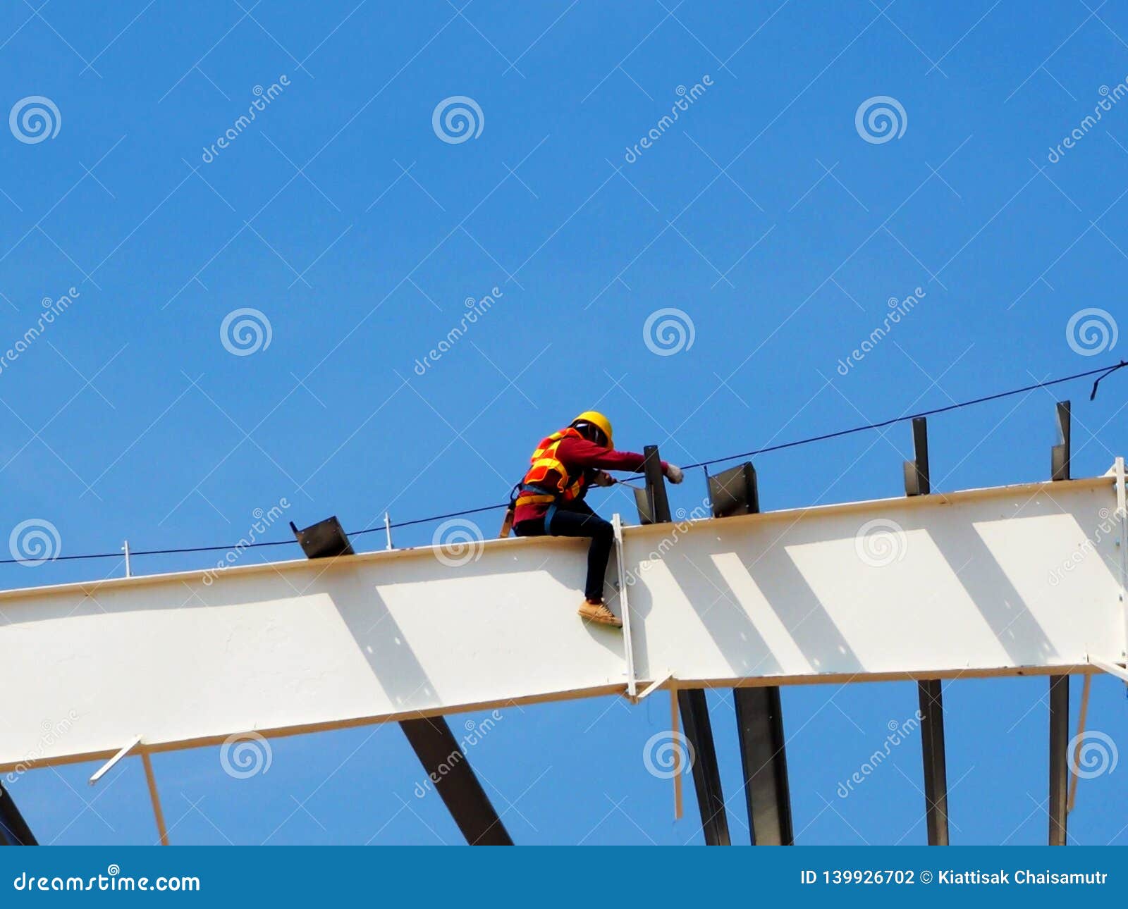 Man Working on the Working at Height Editorial Photography - Image of ...