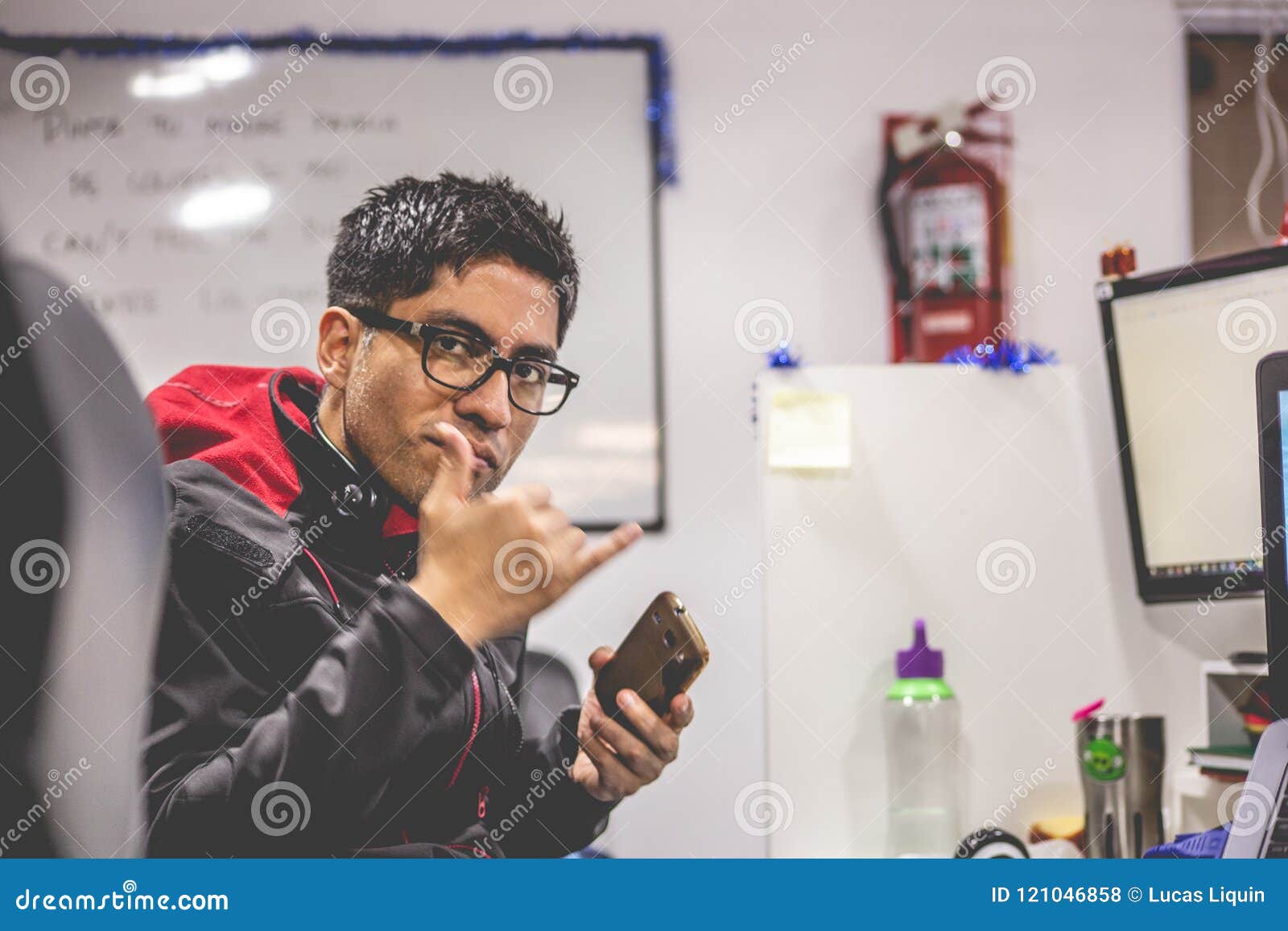Man Working at Computer As Designer Stock Photo - Image of screen ...