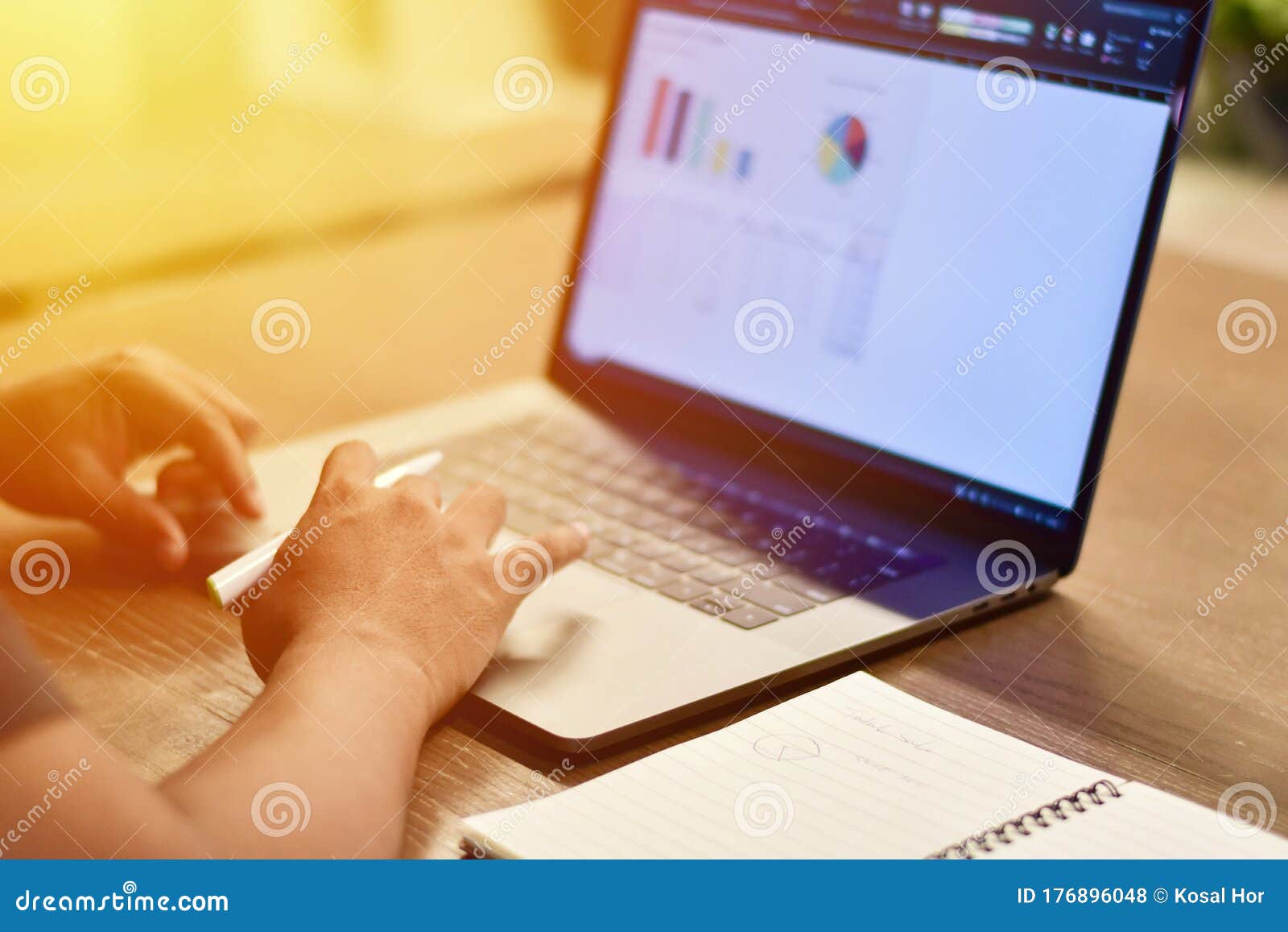 A Man is Working with His Data, Graph Design, Presentation, Data ...