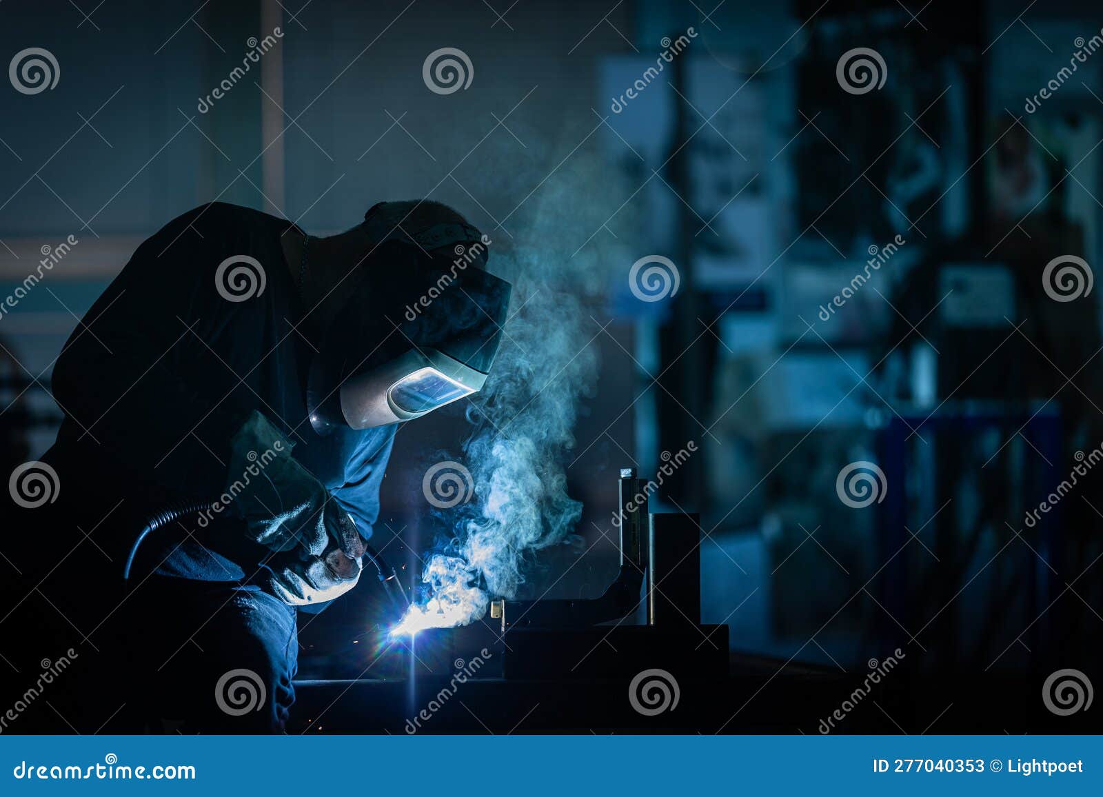 Man Working on Iron with Grinder Stock Image - Image of freelance ...