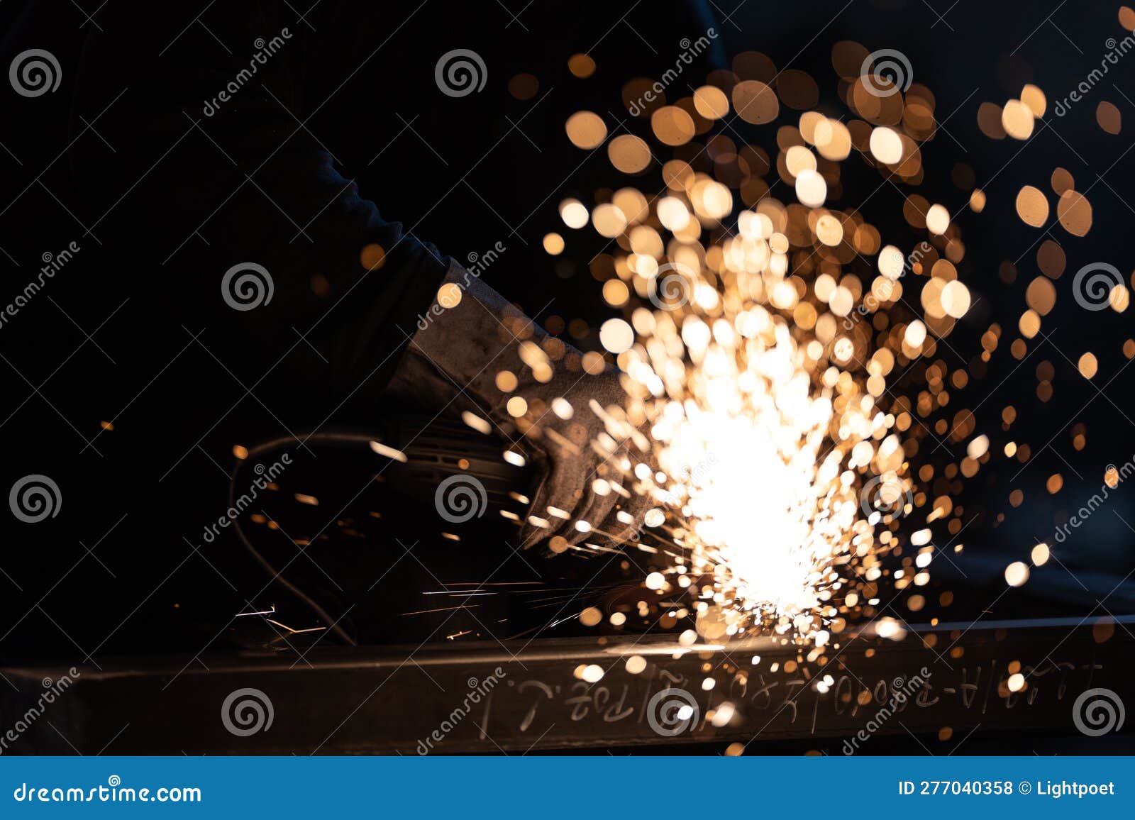 Sparkles and Fire from Grinder Cutting Stock Photo - Image of ...