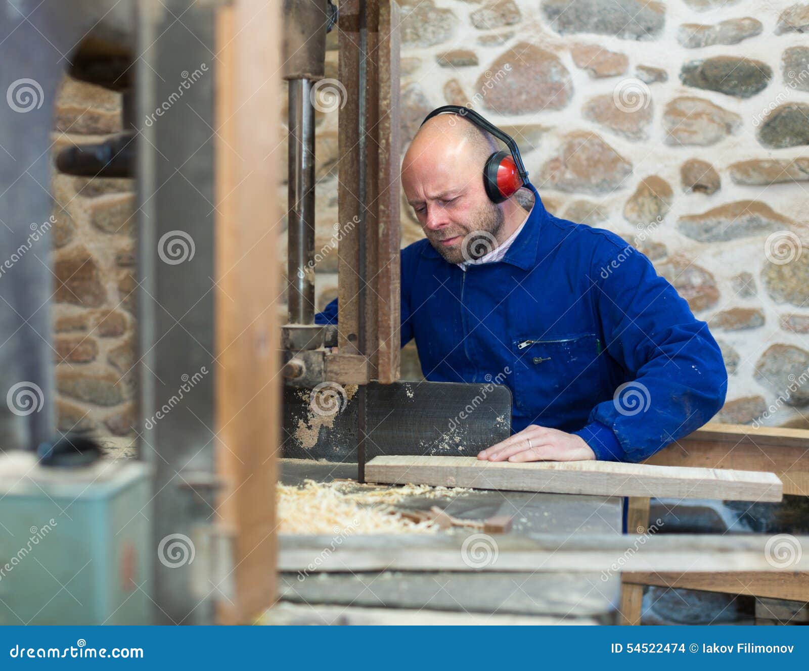 Man Working on a Machine at Workshop Stock Photo - Image of driller ...