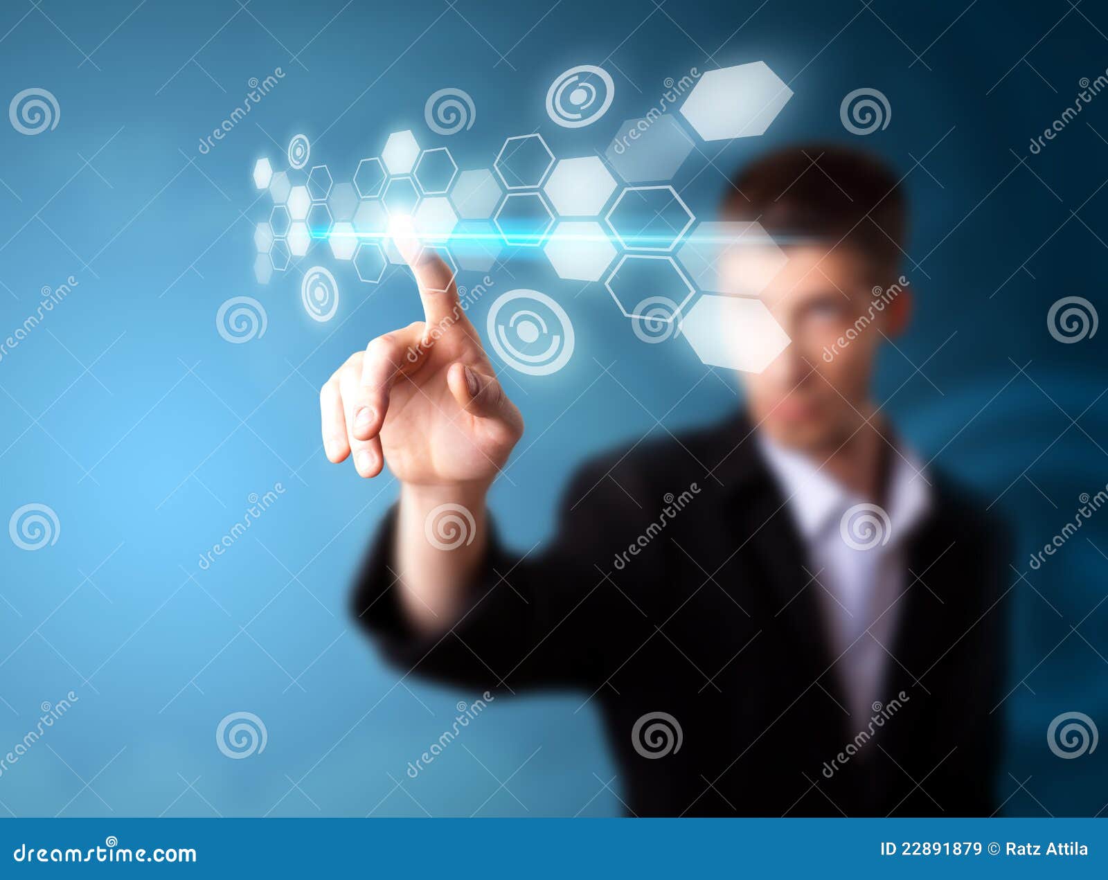 Man Working on Modern Technology Stock Image - Image of choose ...