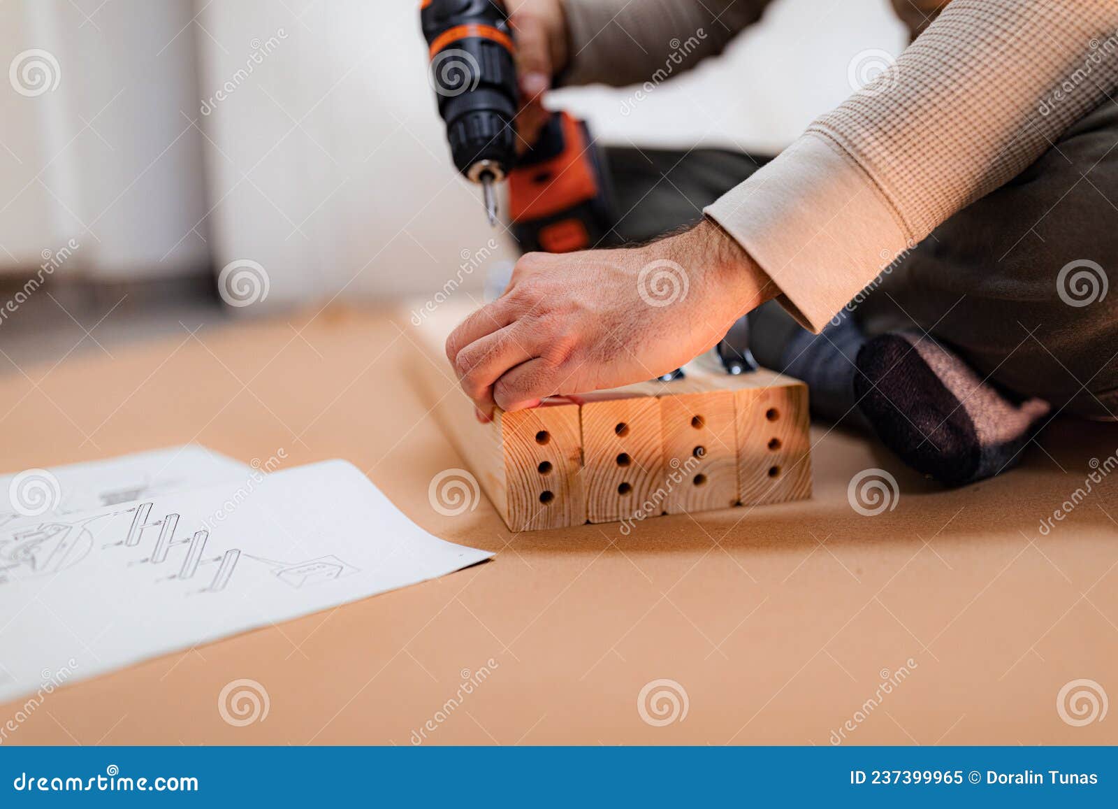 Installation Of The Drill In The Screwdriver. Professional Tools ...