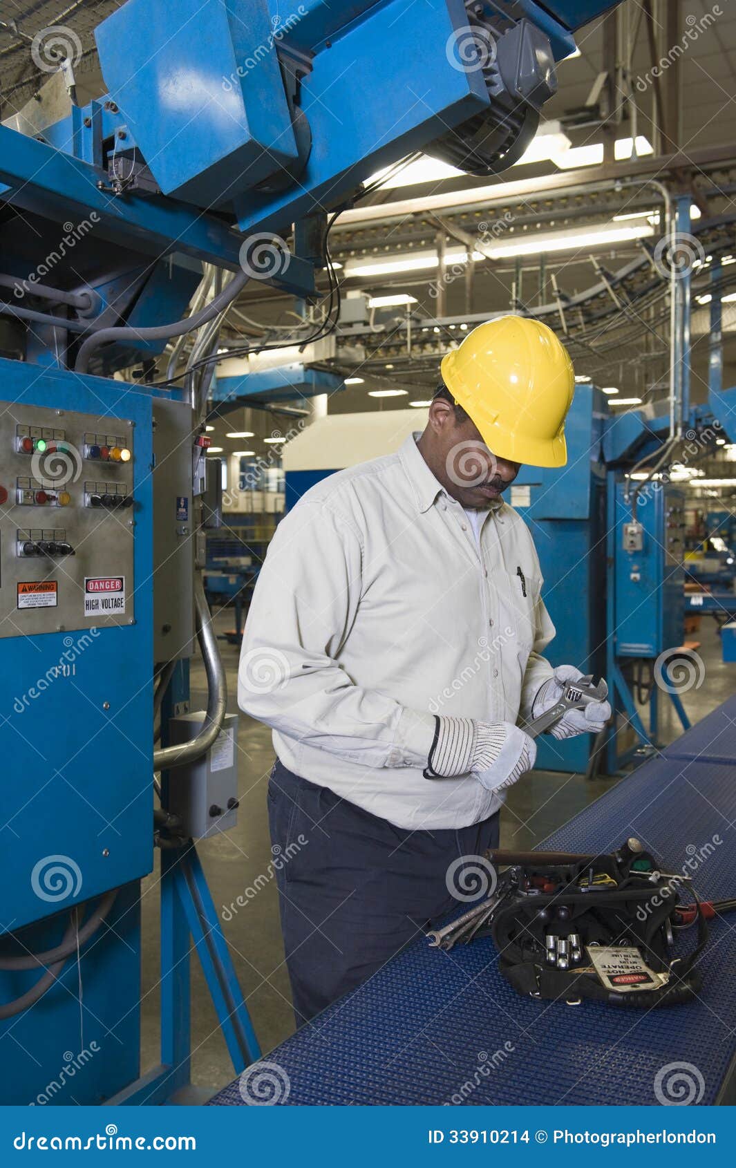Man Working in Newspaper Factory Stock Photo - Image of black, adult ...