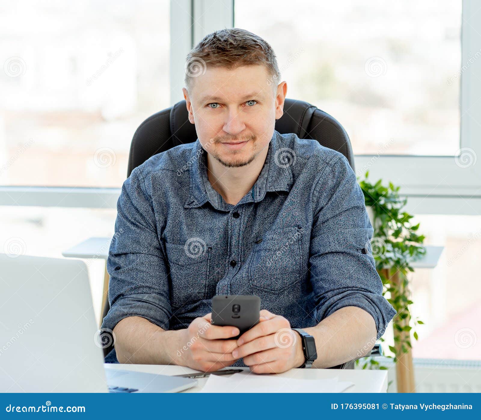 Man working in office stock image. Image of business - 176395081
