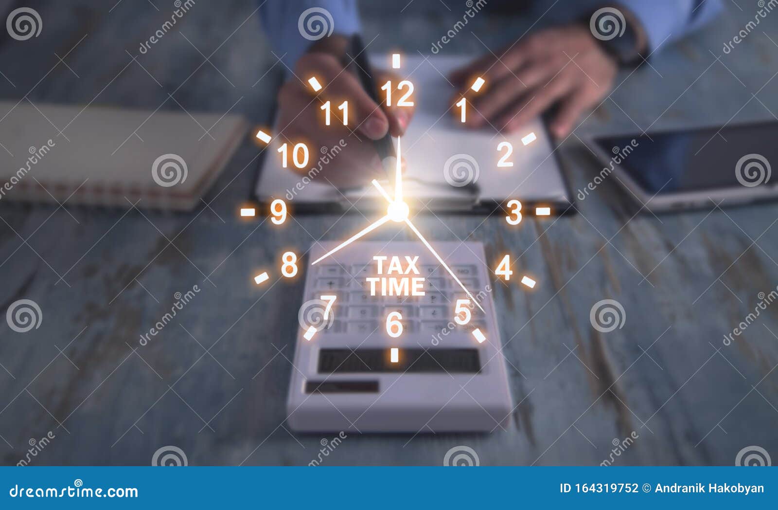 Man Working in Office. Tax Time Stock Photo - Image of countdown ...
