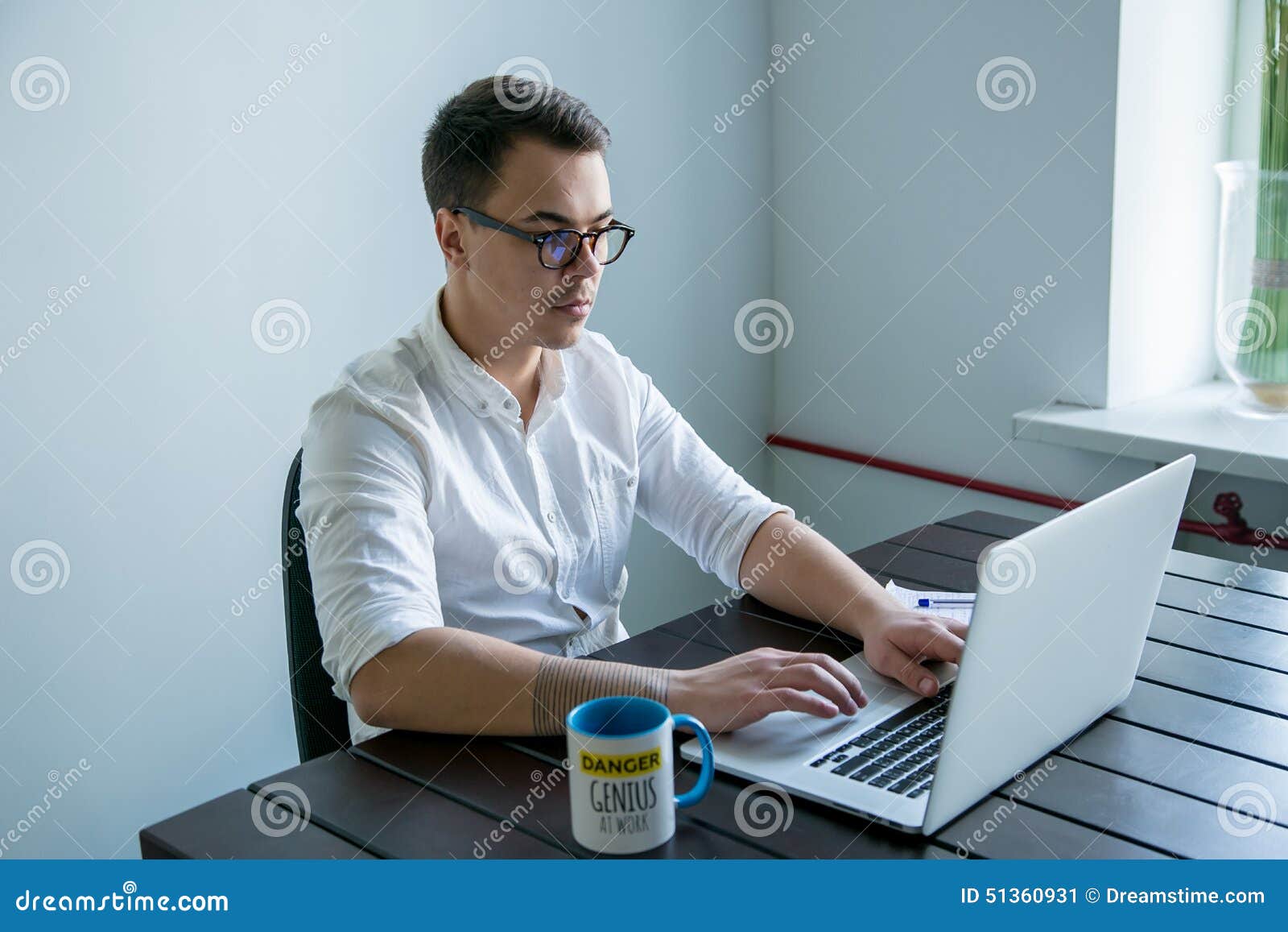 Man working in the office stock image. Image of dressed - 51360931