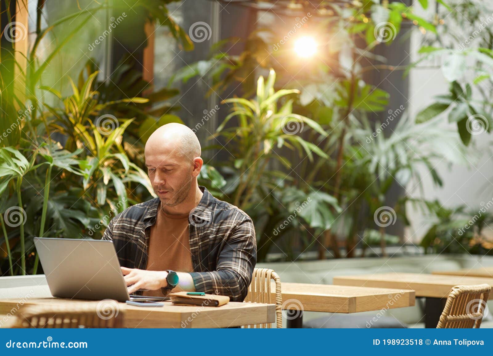 Man working online stock photo. Image of communication - 198923518
