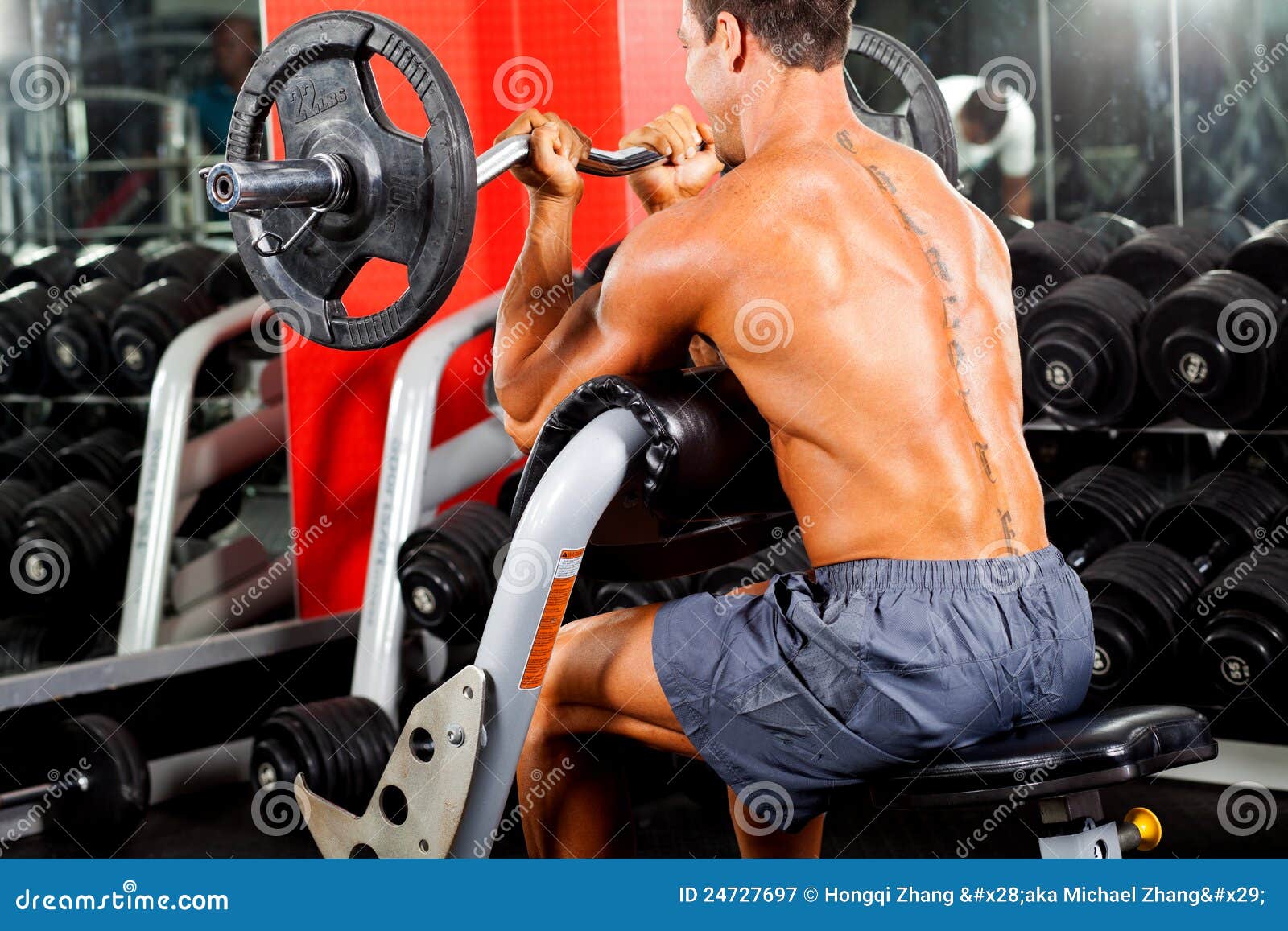 Man working out stock image. Image of fitness, strength - 24727697