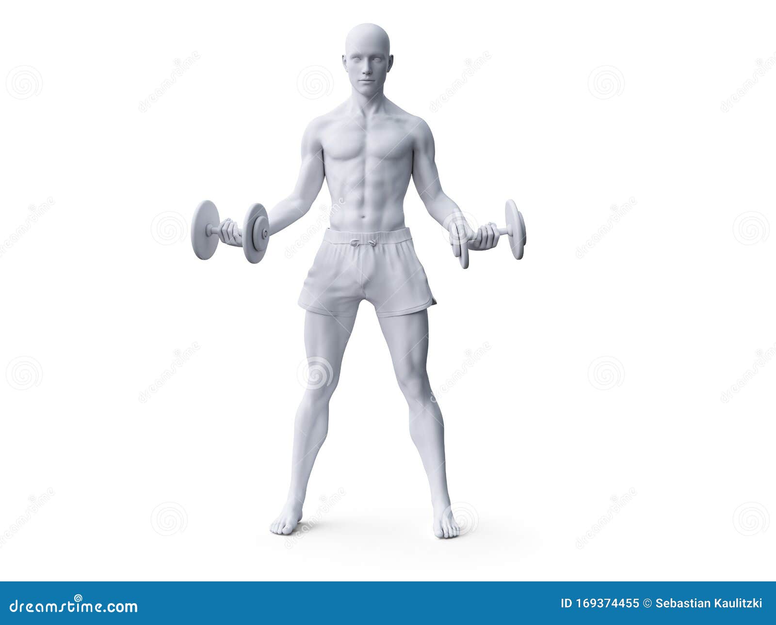 A man working out stock illustration. Illustration of abstract - 169374455
