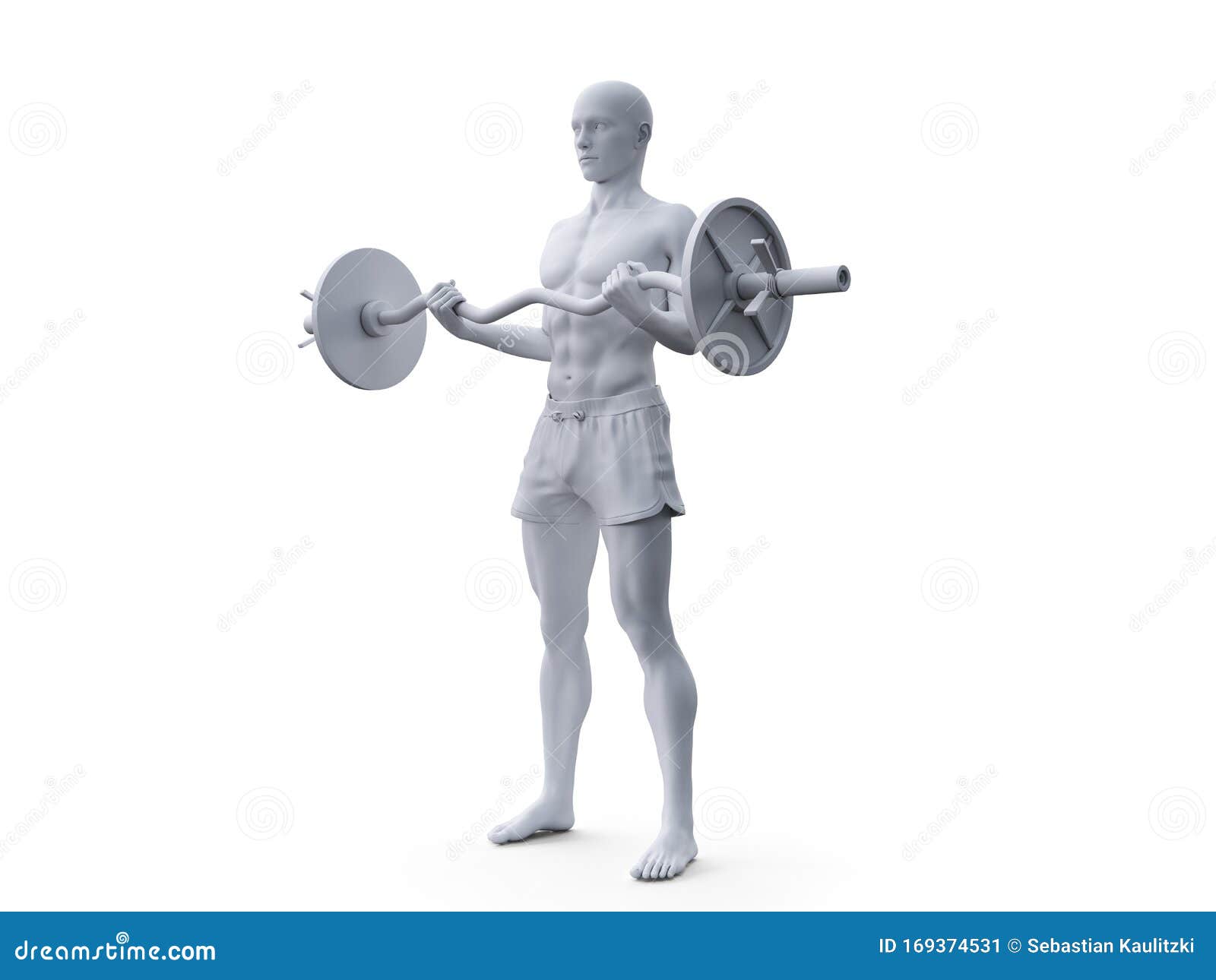 A man working out stock illustration. Illustration of exercise - 169374531