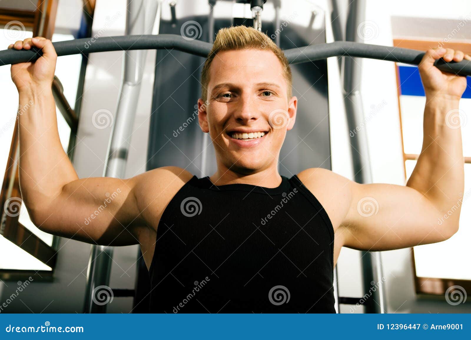 Man Working Out In Gym Royalty Free Stock Photography - Image: 12396447