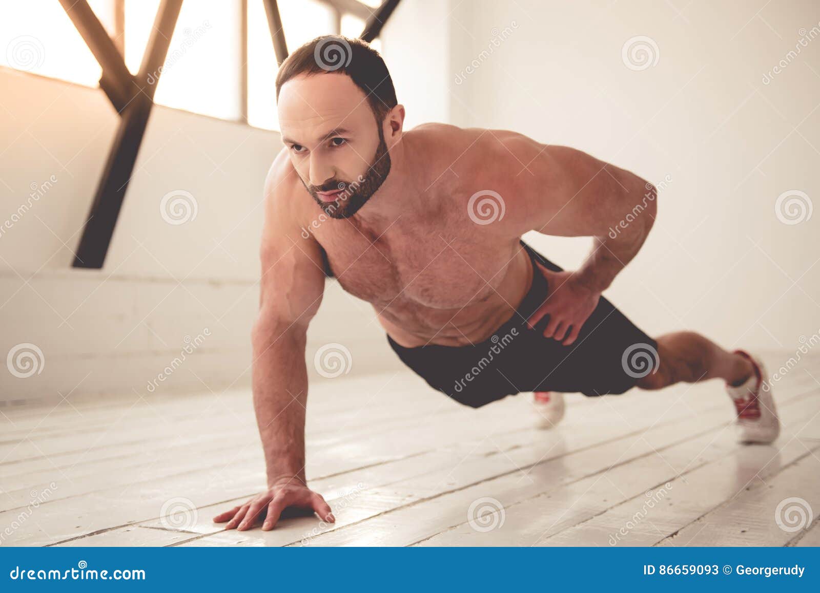 Man working out stock image. Image of people, bicep, male - 86659093