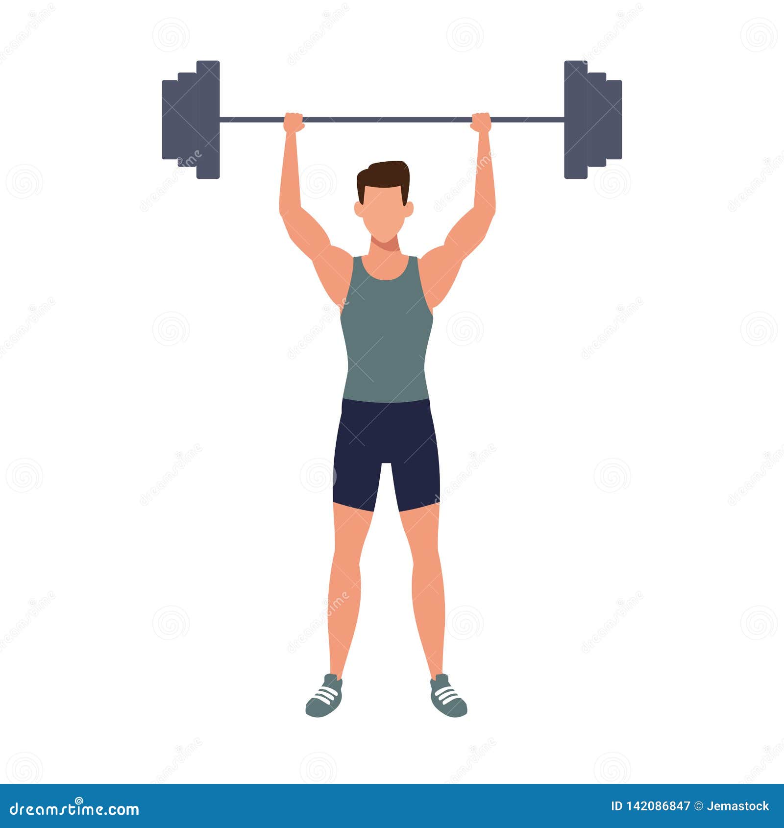 Man working out stock vector. Illustration of sportswear - 142086847