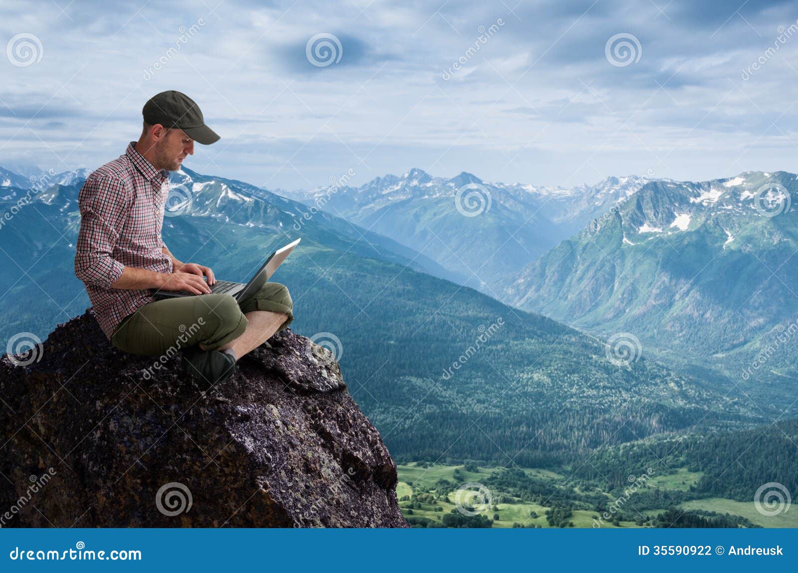 Man working outdoors stock photo. Image of male, businessman - 35590922