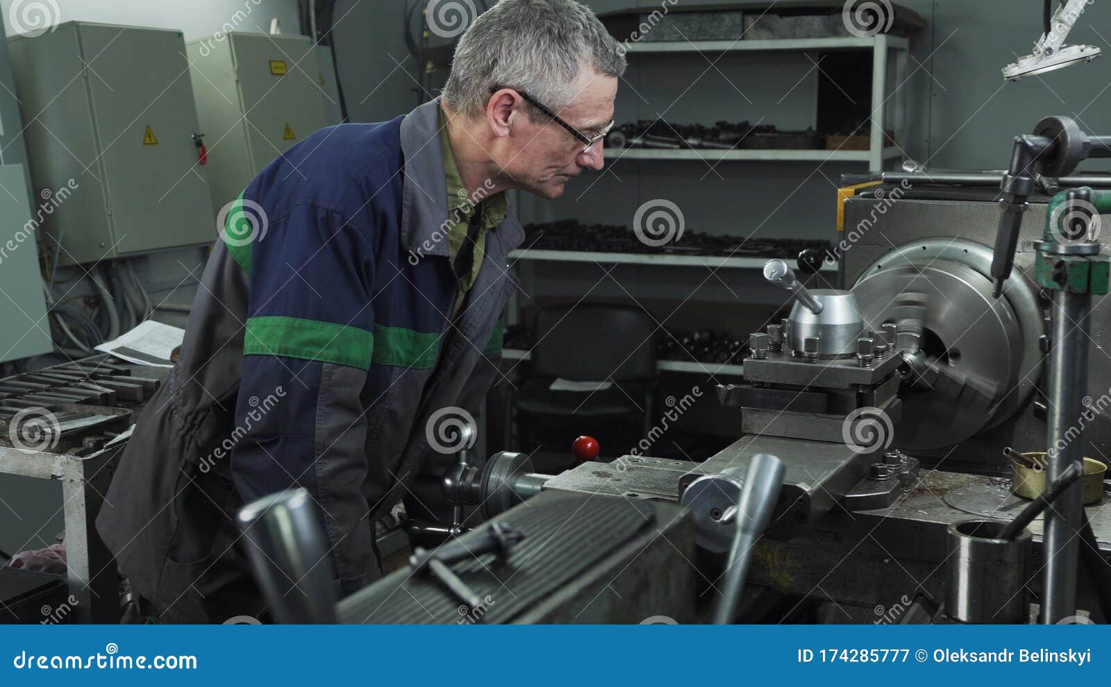 Man Working on Outer Diameter Grinder Stock Image - Image of gear ...