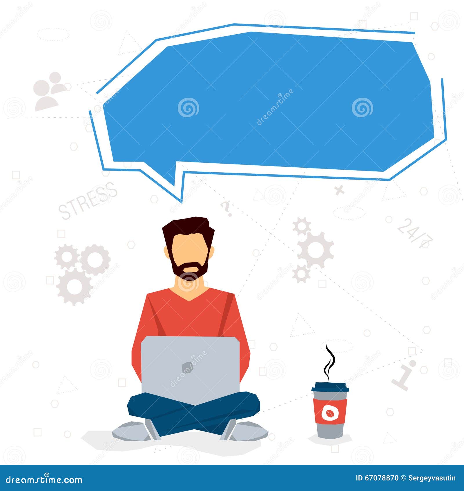 Man Working Overtime Workaholic It Is Dangerous Stock Vector Illustration Of Skilled