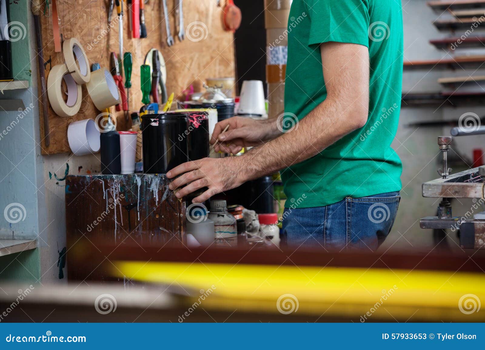 Man Working in Paper Factory Stock Image - Image of factory ...
