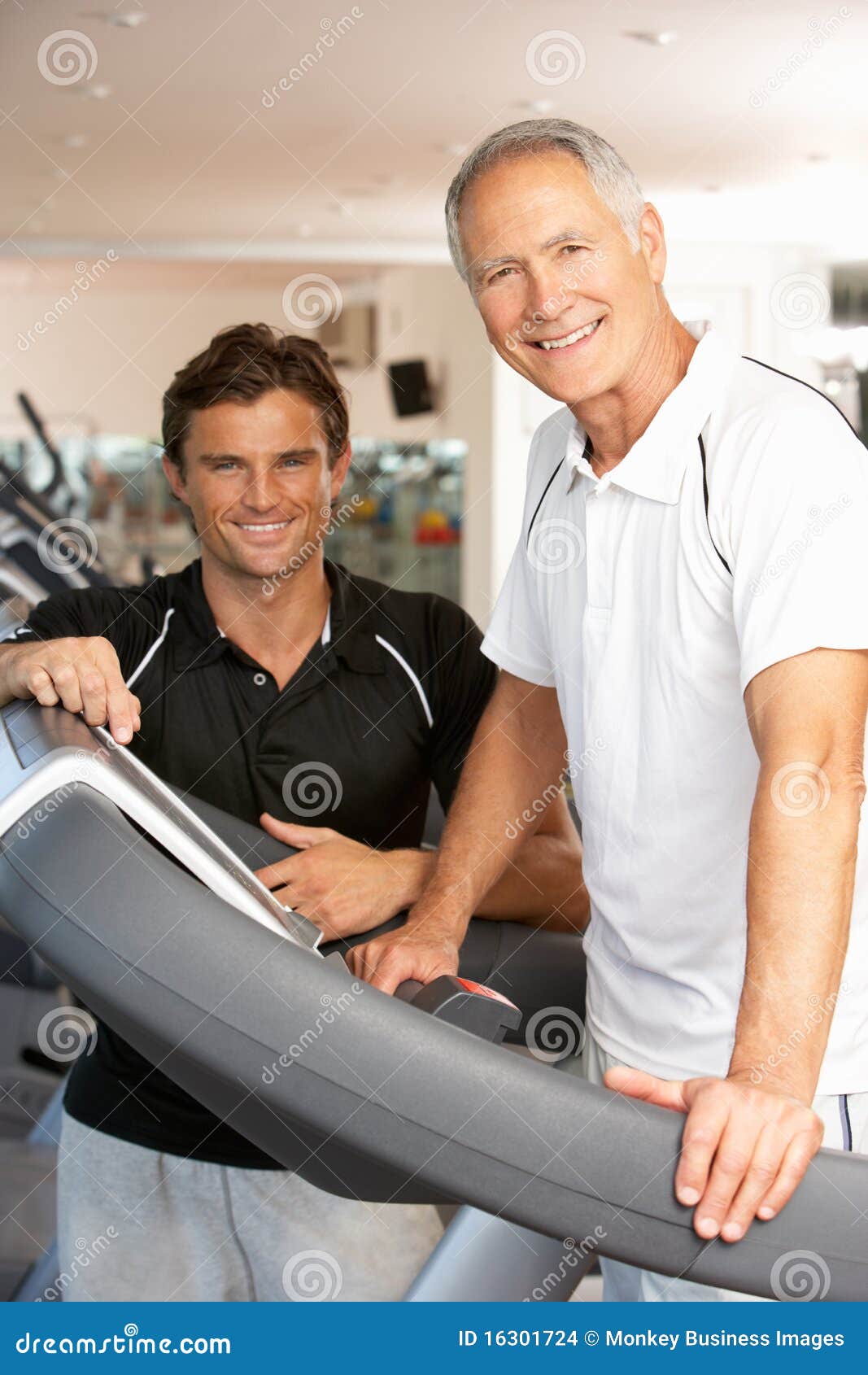 Man Working with Personal Trainer Stock Photo - Image of personal ...