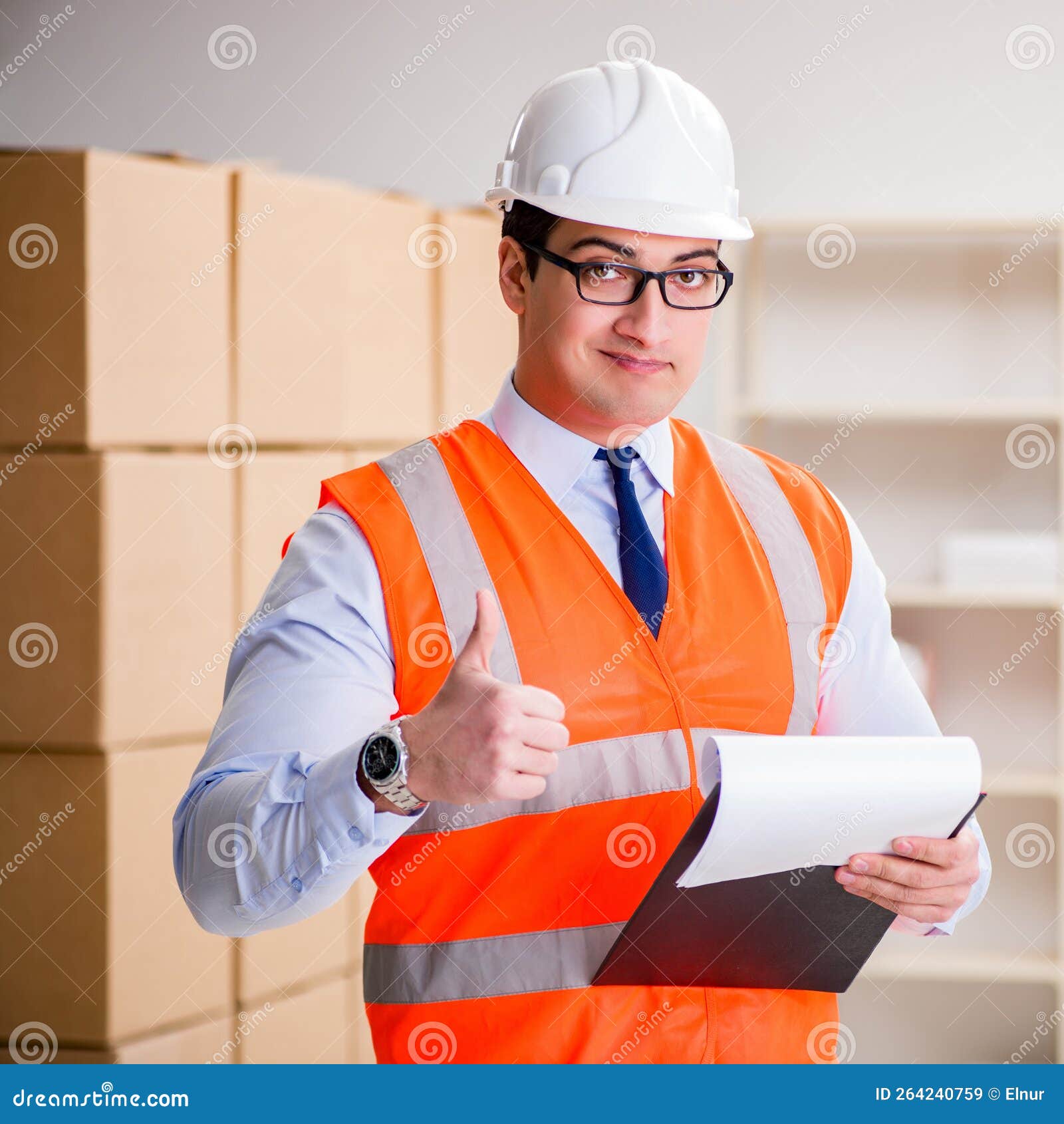 Man Working in Postal Parcel Delivery Service Office Stock Image ...