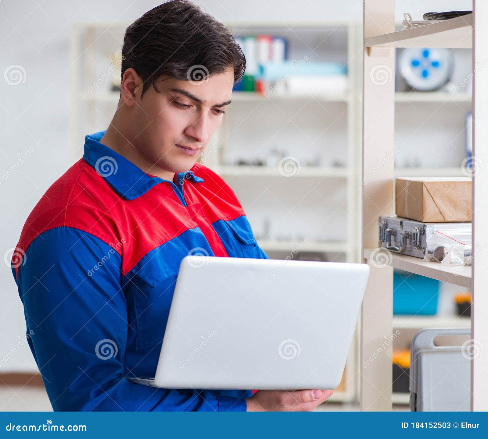 Man Working in the Postal Warehouse Stock Image - Image of postal ...
