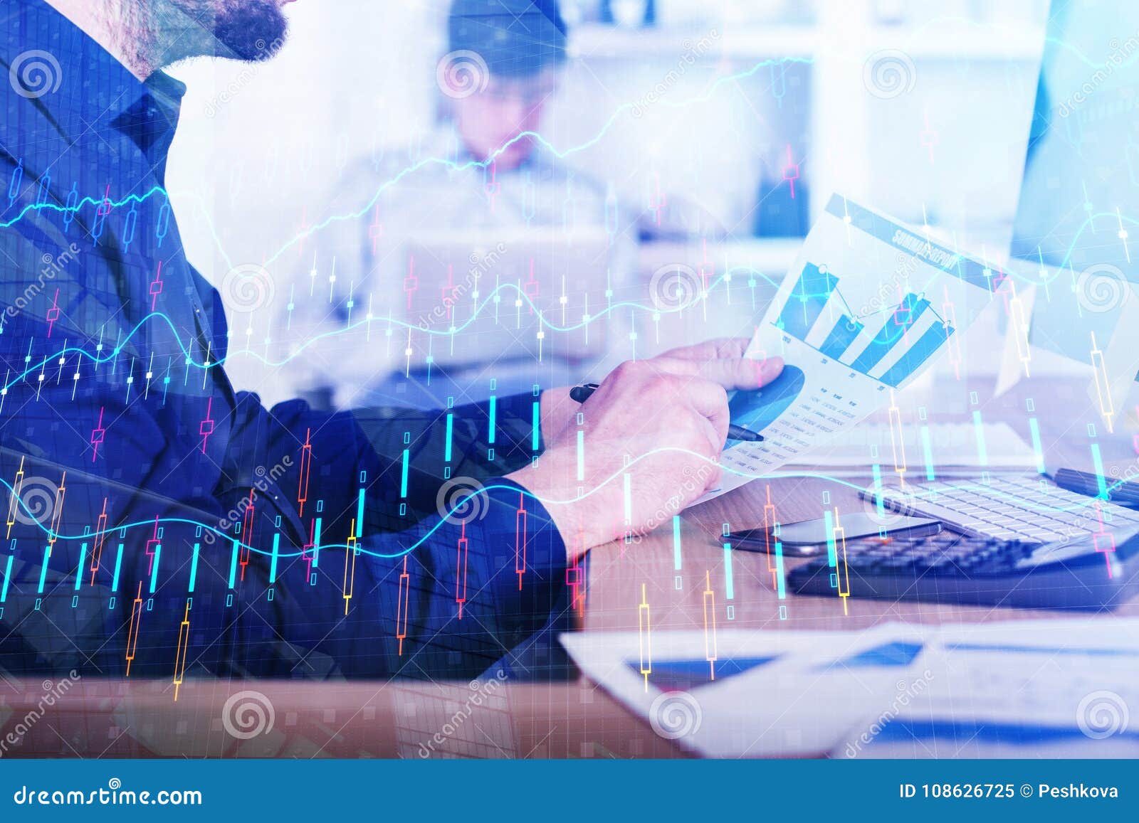 Man working on project stock image. Image of analysis - 108626725