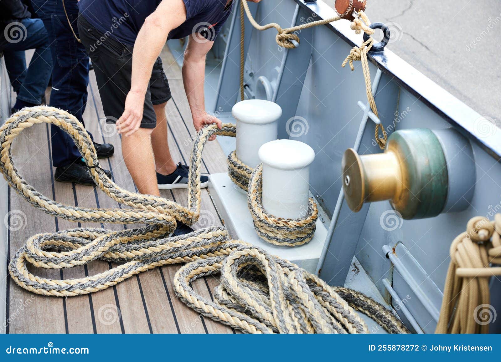 Man Working on Rope on a Ship Editorial Photography - Image of race ...