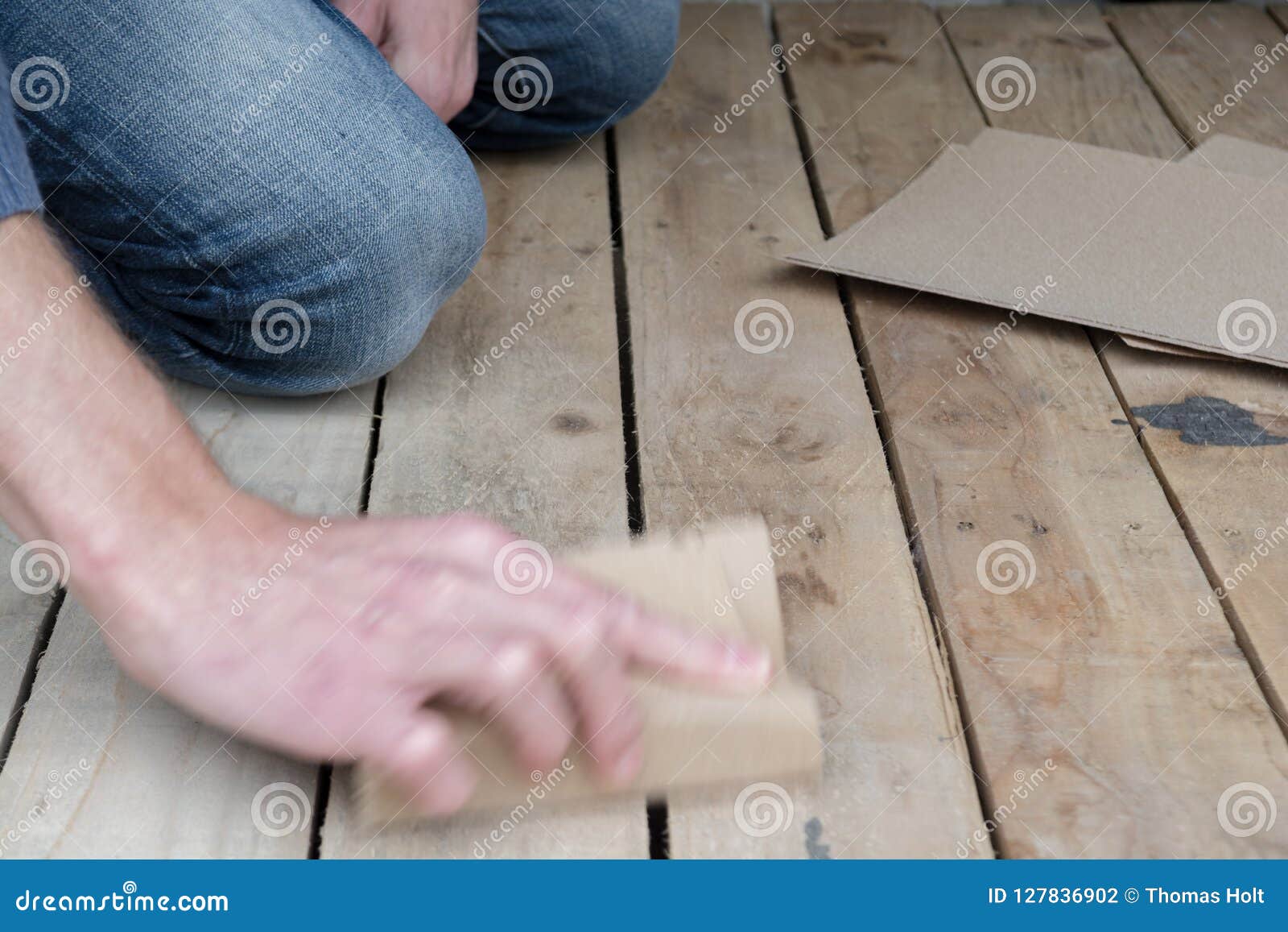 Carpenter Working with Sand Paper Stock Photo - Image of hand, tool ...