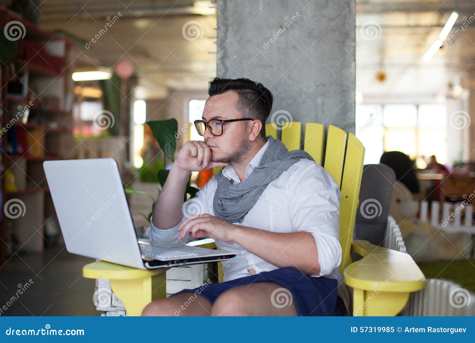 Man Working in Startup Office Stock Image - Image of professional ... Man Working in Startup Office Stock Image - Image of professional ...