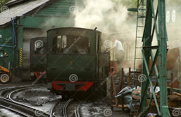 Man Working on Steam Train Station Stock Photo - Image of destination ...
